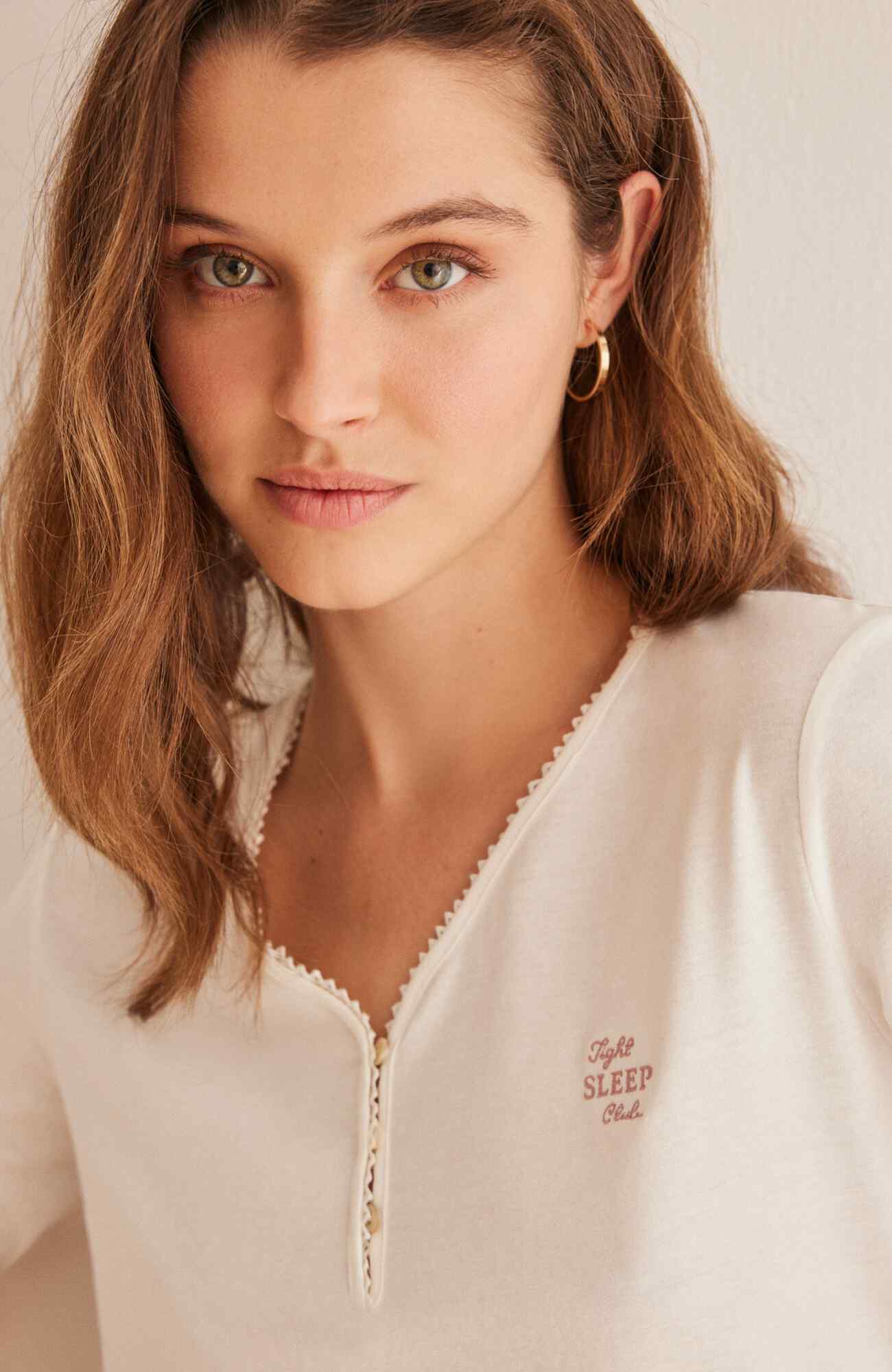 Pijama Largo 100 Algodón Rayas Blanco Womensecret Daily Romance Women Secret