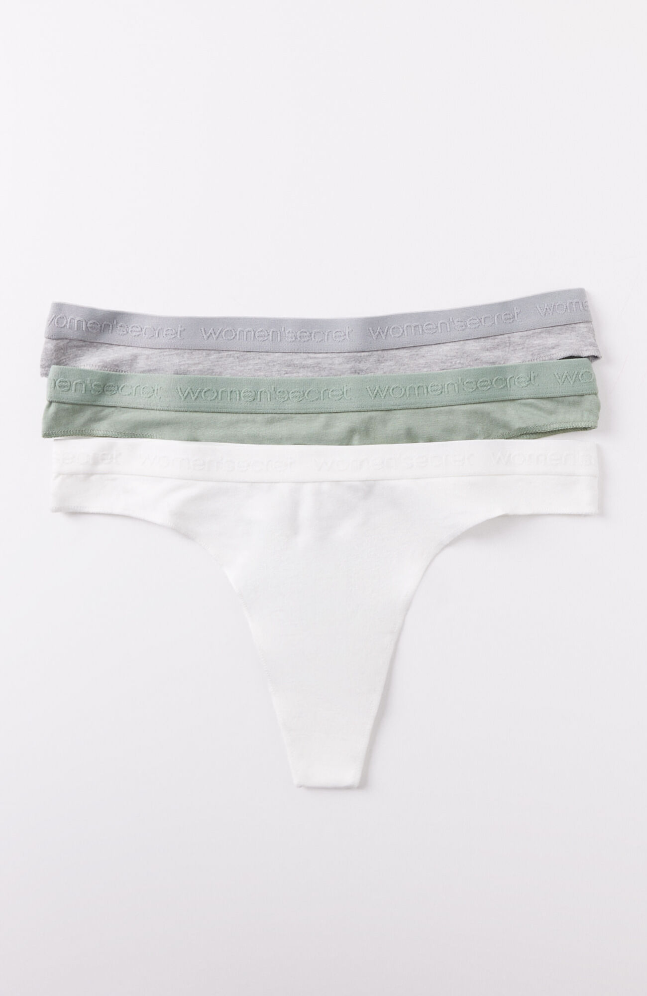 Pack 3 Colaless Algodón Logo Blanco Women'Secret | Women Secret